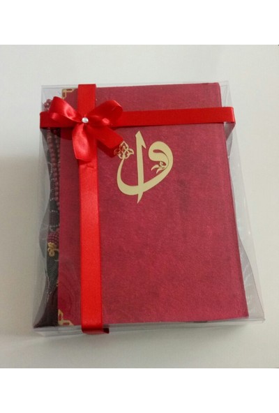Özcan Tasarım Lüks Kuran Set ( Seccade, Şal, İnci Tesbih, Kadife Kuran ) Kırmızı Özcan Tasarım Lüks Kuran Set ( Seccade, Şal, İnci Tesbih, Kadife Kuran ) Kırmızı