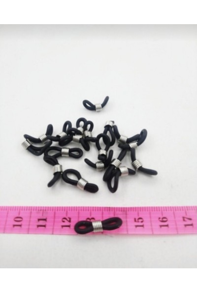 Ztt Siyah Renk Gözlük Lastiği Ip Askı Aparatı 6 Çift