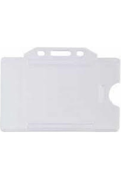 YYB Yaka Kartı Çift Taraflı 55X 90 Mm. Şeffaf 10 Adet + Askı Ipi