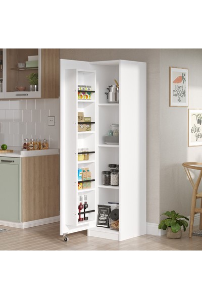 Robin Home Kelly Çok Amaçlı Dolap Kiler Dolabı Erzak Dolabı Beyaz Robin Home Kelly Çok Amaçlı Dolap Kiler Dolabı Erzak Dolabı Beyaz
