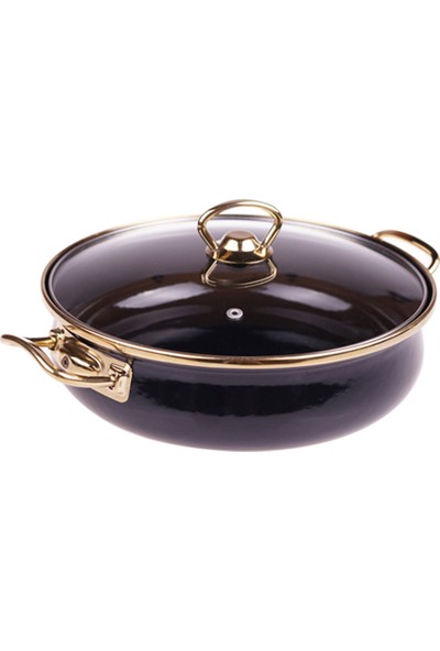 Taşev Kayra Karnıyarık Tencere Siyah 24 cm