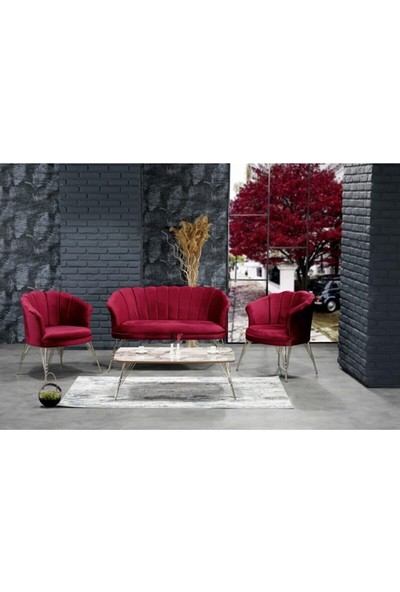 Papatya 3'lü Koltuk Takımı Ofis Salon Balkon Takımı 2+1+1 Çay Seti Kırmızı Papatya 3'lü Koltuk Takımı Ofis Salon Balkon Takımı 2+1+1 Çay Seti Kırmızı