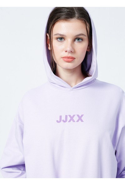 JJXX Kapüşonlu Rahat Kalıp Düz Lila Kadın Sweatshirt - Jxbeth Ls Loose Hoodie By JJXX Kapüşonlu Rahat Kalıp Düz Lila Kadın Sweatshirt - Jxbeth Ls Loose Hoodie By