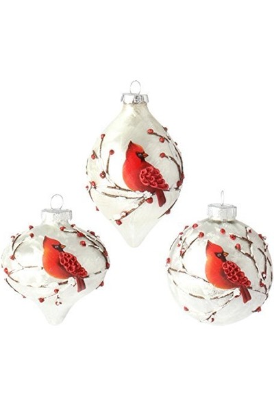 Safe2m Kuş Desenli Yılbaşı Ağacı Süsü Seti 3'lü (Yurt Dışından)