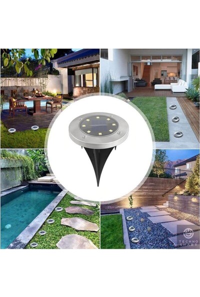 Amazeus Solar Güneş Enerjili 8 LED Kazıklı Çim Bahçe Aydınlatması 4lü Set Amazeus Solar Güneş Enerjili 8 LED Kazıklı Çim Bahçe Aydınlatması 4lü Set