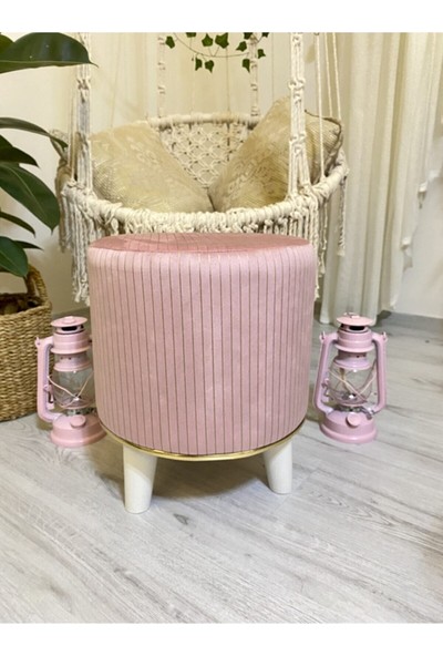 Müber Golden Pink Desen Puf