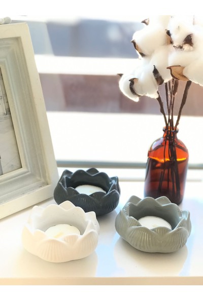 Lotus Çiçeği Dekoratif Mumluk 3'lü Mix 2 Lotus Çiçeği Dekoratif Mumluk 3'lü Mix 2