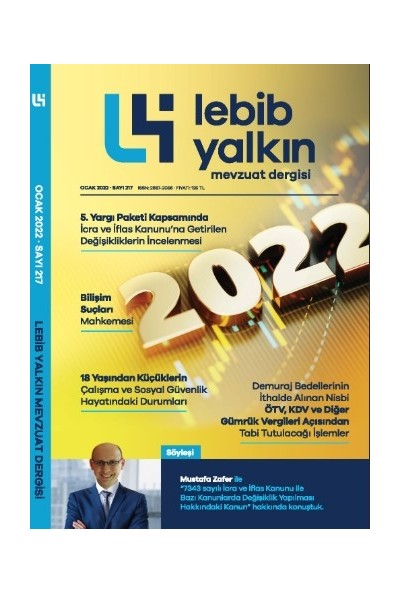 Lebib Yalkın Mevzuat Dergisi - Ocak Sayısı Lebib Yalkın Mevzuat Dergisi - Ocak Sayısı