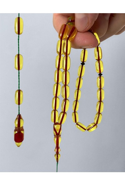 Kehribar Store Sıkma Kehribar Sistem Takımlı Usta Işçilikli Tesbih