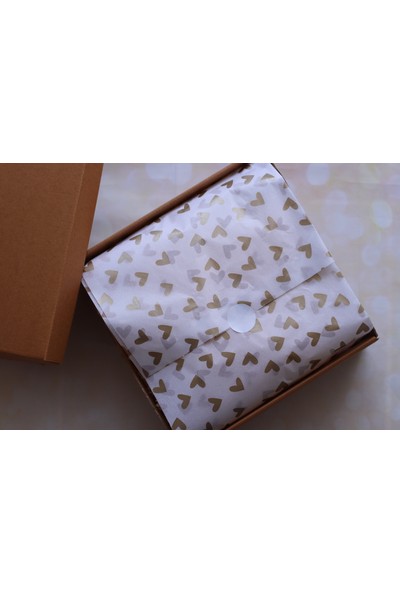 Demonte Craft Gold Kalp Desenli Pelur Kağıt 10 Adet Demonte Craft Gold Kalp Desenli Pelur Kağıt 10 Adet