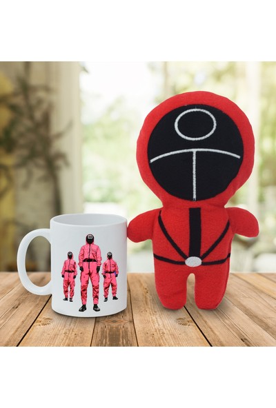 Greensee Squid Game Peluş - Squid Game Üniformalı Baskılı Bardak 2