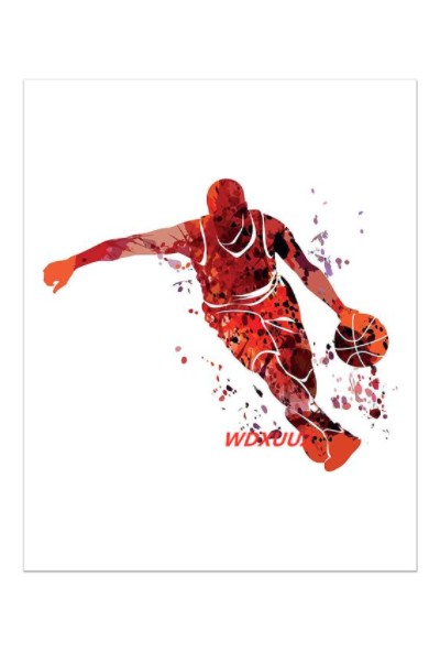Basketbol Spor Duvar Dekorasyonu Suluboya Tuval Tablo Basketbol Spor Duvar Dekorasyonu Suluboya Tuval Tablo