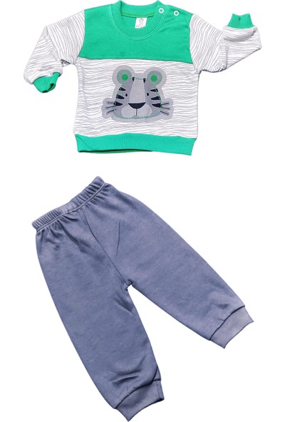 Gürcan Bebe Aslan Baskılı Yeni Doğan Ikili Penye Takım Gürcan Bebe Aslan Baskılı Yeni Doğan Ikili Penye Takım