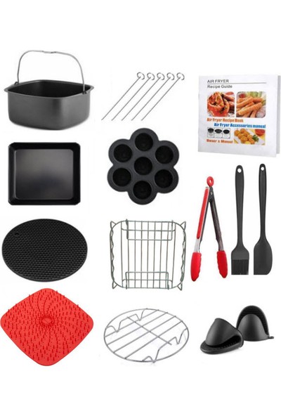 Yuandong Kare 8 Inç Fritöz Aksesuarları 12 Adet (Yurt Dışından) Yuandong Kare 8 Inç Fritöz Aksesuarları 12 Adet (Yurt Dışından)