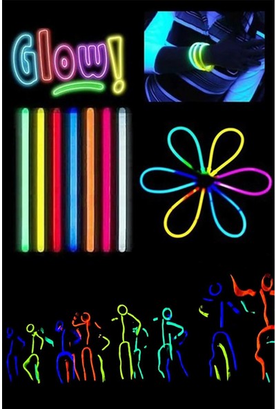 15 Adet Glow Stick Fosforlu Çubuk Bileklik + 15 Adet Bileklik Aparatı 24 Saat Parlaklık 15 Adet Glow Stick Fosforlu Çubuk Bileklik + 15 Adet Bileklik Aparatı 24 Saat Parlaklık