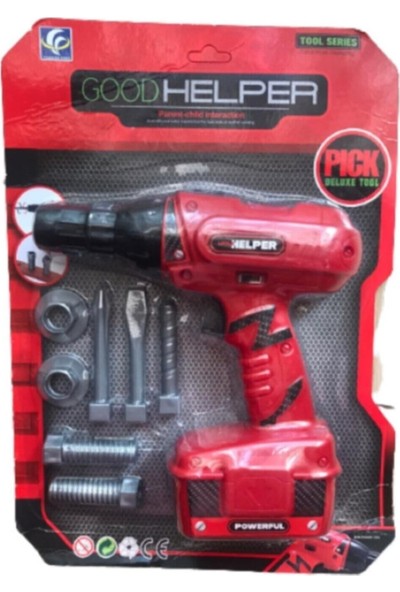 Retoys Çocuk Kırmızı Pilli Matkap Tamir Seti Retoys Çocuk Kırmızı Pilli Matkap Tamir Seti