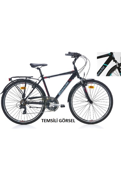 Bianchi 28J Bianchi Travel 504 Şehir Bisikleti - Siyah Turkuaz - 48