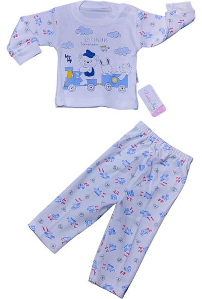 Gürcan Bebe Tren Baskılı Yeni Doğan Patiksiz Heiyelik Ikili Takım Gürcan Bebe Tren Baskılı Yeni Doğan Patiksiz Heiyelik Ikili Takım