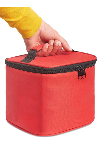 Ankaflex Termos Taşıma Çantası Sıcak Tutucu Yemek Taşıma Çantası ve Çok Amaçlı Çanta Kırmızı
