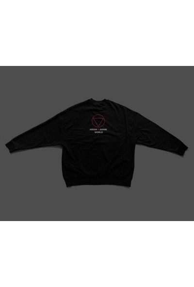 Anime World Unisex Oversize Anime Naruto Akatsuki Hidan Kapüşonlu Japon Manga Stil Hoodie Sweatshirt