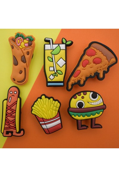 Yiyecek Içecek Crocs Terlik Süsü 6'lı Set