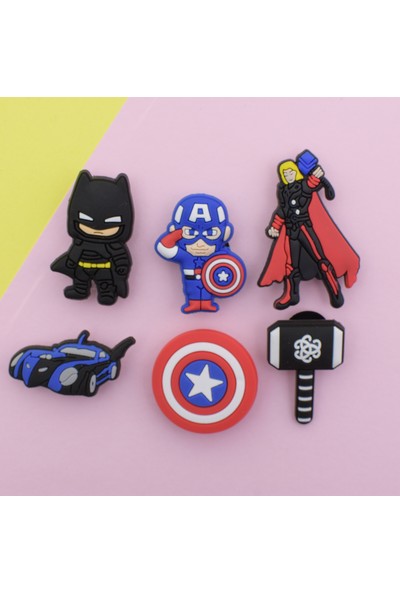 Marvel & Batman Crocs Terlik Süsü 6'lı Set