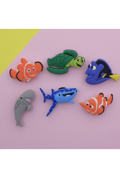 Nemo Serisi Crocs Terlik Süsü 6'lı Set