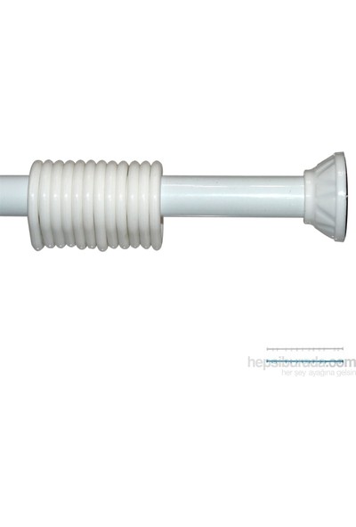 Elifsu 10 Numara Düz Banyo Borusu 120 x 210 cm Banyo Duş Perde Borusu Beyaz