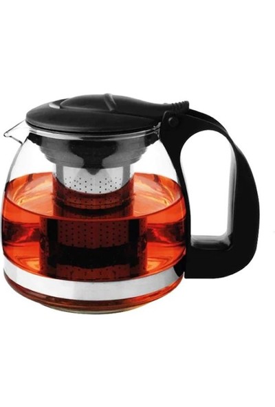 Evi Konu Isıya Dayanıklı Süzgeçli Borosilikat Cam Demlik | 700 ml