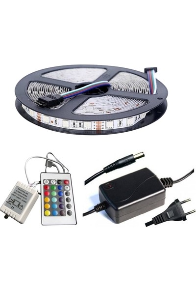 Amazeus Winboss 5mt Rgb Şerit LED Slikonlu Adaptör Uzaktan Kumanda Tak Çalıştır Amazeus Winboss 5mt Rgb Şerit LED Slikonlu Adaptör Uzaktan Kumanda Tak Çalıştır