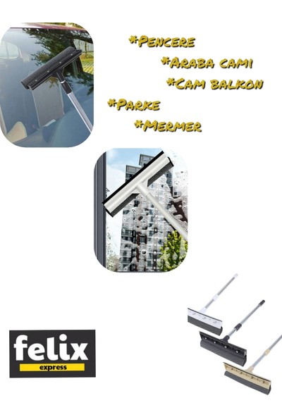 Felix Express Uzun Saplı Teleskopik Çekçek Felix Express Uzun Saplı Teleskopik Çekçek