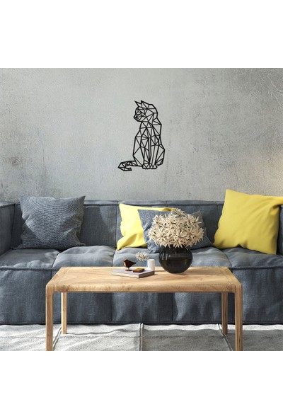 Evperest Kedi Figürü Duvar Dekoru