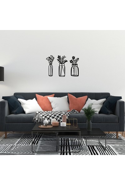 Evperest Vazolu Çiçekler Duvar Dekoru Evperest Vazolu Çiçekler Duvar Dekoru