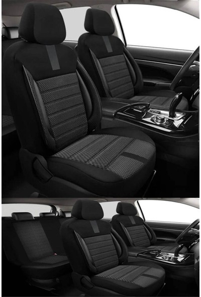 Ford Fiesta Uyumlu Koltuk Kılıfı Oniks Plus Siyah-Gri