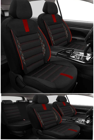 Wondi Renault Megane 1 Uyumlu Koltuk Kılıfı Oniks - Siyah-Kırmızı Wondi Renault Megane 1 Uyumlu Koltuk Kılıfı Oniks - Siyah-Kırmızı