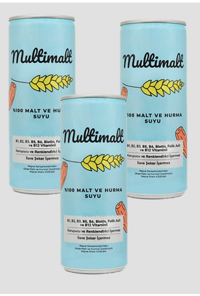 Multimalt Emziren Anne Içeceği Anne Sütü Arttıran Alkolsüz %100 Malt ve Hurma Suyu 250ML x 3lü Multimalt Emziren Anne Içeceği Anne Sütü Arttıran Alkolsüz %100 Malt ve Hurma Suyu 250ML x 3lü
