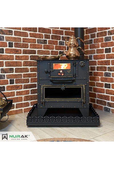 Nurak Kuzine Soba Nurak Rize Kuzinesi Gold Camlı Kömür Odun Kuzinesi