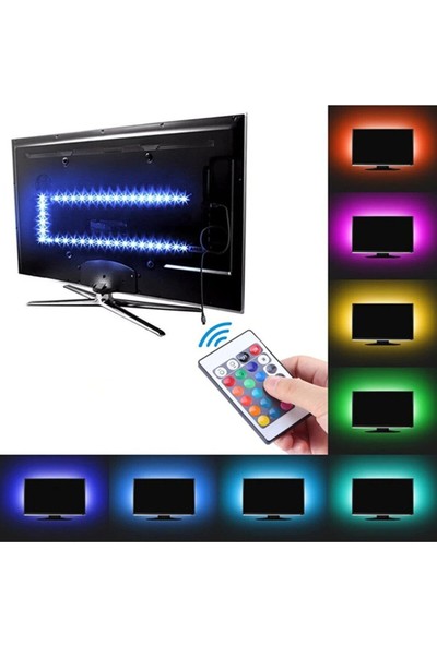 Spysoft Monitör Tv Arkası Gerçek 3 Çipli Rgb Şerit LED Kumandalı 16 Renk 3m Tv Arkası LED Aydınlatma. Spysoft Monitör Tv Arkası Gerçek 3 Çipli Rgb Şerit LED Kumandalı 16 Renk 3m Tv Arkası LED Aydınlatma.