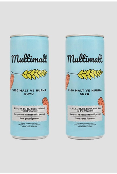 Multimalt Emziren Anne Içeceği Anne Sütü Arttıran Alkolsüz Malt ve Hurma Suyu 250ML x 2li Multimalt Emziren Anne Içeceği Anne Sütü Arttıran Alkolsüz Malt ve Hurma Suyu 250ML x 2li