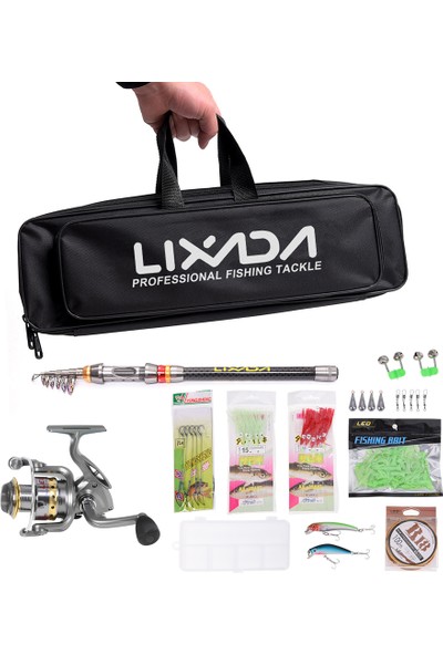 Lixada Teleskopik Olta ve Makara Combo Tam Kiti Iplik Lixada Teleskopik Olta ve Makara Combo Tam Kiti Iplik