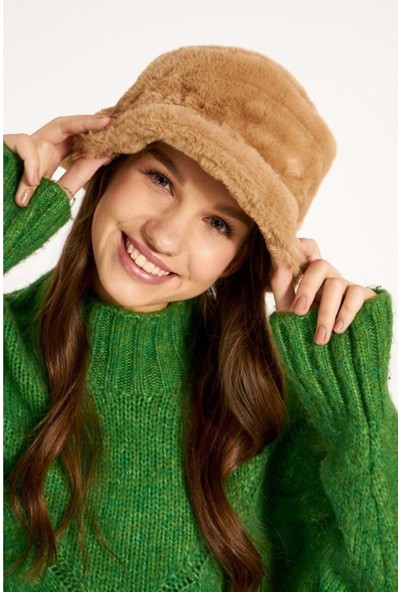 Peluş Bucket Kadın Şapka
