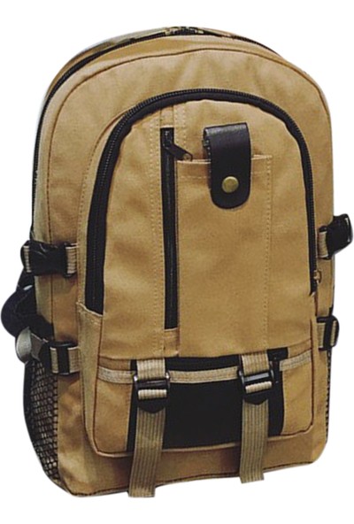 Unisex Seyahat Çok Cep Fermuar Canvabackpack Sırt Çantası Öğrencilerichoolbag