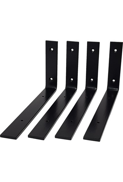 Arzor Home 4'lü Set Siyah Metal Duvar Rafı Ayakları, L Raf Demiri ve Vida Seti (25 cm ve Üzeri Derinlikteki Raflar Için) Arzor Home 4'lü Set Siyah Metal Duvar Rafı Ayakları, L Raf Demiri ve Vida Seti (25 cm ve Üzeri Derinlikteki Raflar Için)