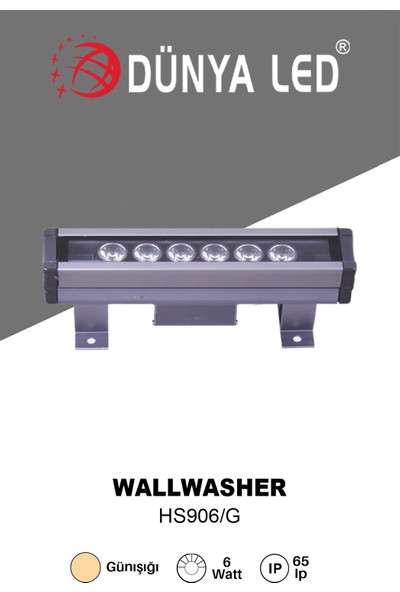 Dünya Led HS906-G 6X1W Wallwasher Dış Mekan Su Geçirmez LED Aydınlatması IP65 Yüksek Lümen Günışığı Dünya Led HS906-G 6X1W Wallwasher Dış Mekan Su Geçirmez LED Aydınlatması IP65 Yüksek Lümen Günışığı