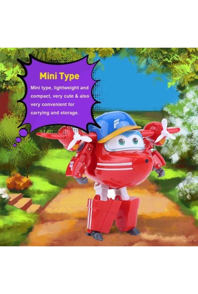 Generic 4types 12CM Tion Figür Çocuk Uçak Boys & Rls Için Animasyon Figürü Dönüşen Uçak Çocukları