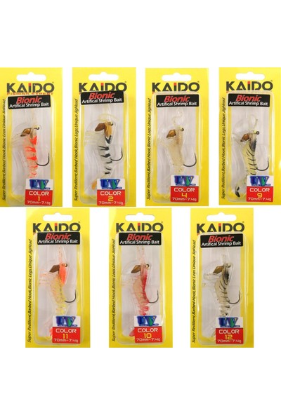 Kaido LC70S Shrimp Bait Karides 70MM 7.4gr Farklı Renklerde Kaido LC70S Shrimp Bait Karides 70MM 7.4gr Farklı Renklerde