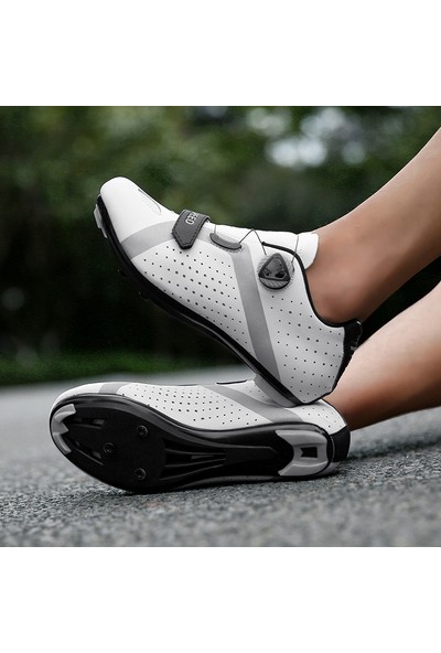 SITONG Otoyol Kilit Beyaz Bisiklet Ayakkabıları Dönen Toka SITONG Otoyol Kilit Beyaz Bisiklet Ayakkabıları Dönen Toka