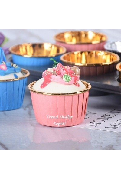 Trend Hediye Sepeti Pembe Gold Muffin Kek Kapsülü Cupcake Kalıbı 25 Adet Trend Hediye Sepeti Pembe Gold Muffin Kek Kapsülü Cupcake Kalıbı 25 Adet