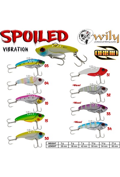 Jig Yemi Wily Spoiled Baby Vibrasyon 5cm 10GR Jig Yemi Wily Spoiled Baby Vibrasyon 5cm 10GR