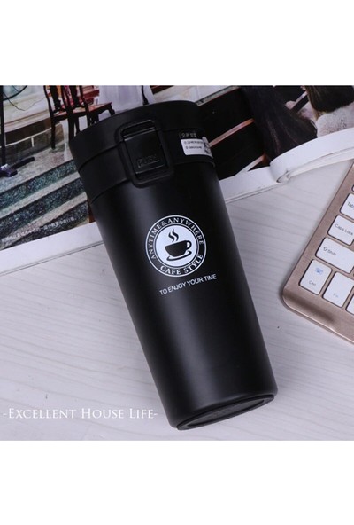 Filtreli Çift Katmanlı Paslanmaz Çelik 380 ml Termos Bardak Mug Araç Kahve Çay El Termosu